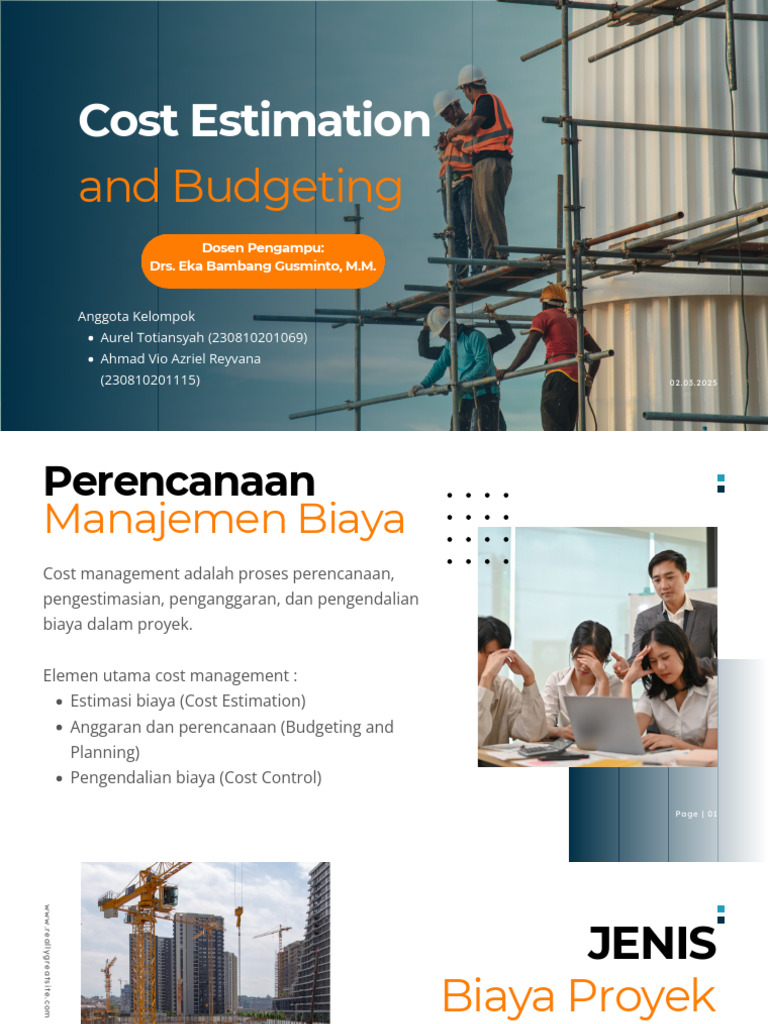 Estimasi dan Anggaran Biaya Proyek | PDF