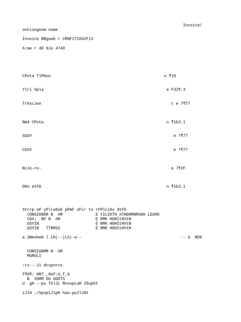 Porter Invoice | PDF