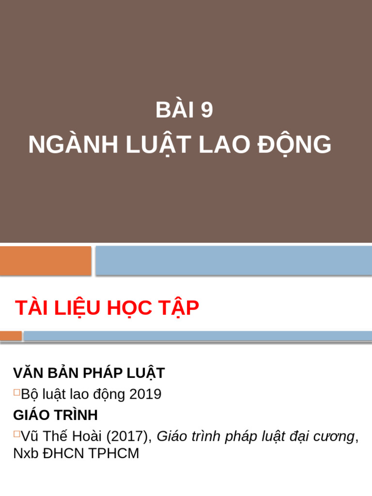 Bài 11. Luat Lao Dong | PDF