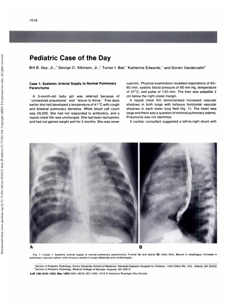 Pediatric Case of The Day | PDF | Respiratory Diseases | Lung
