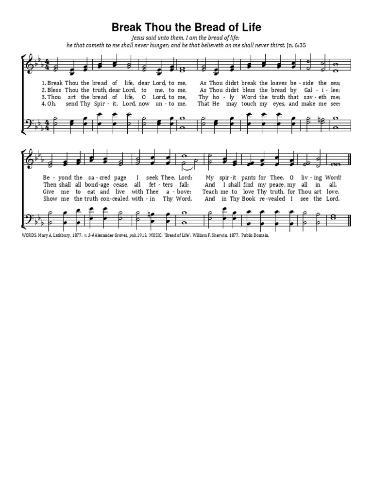 Break Thou The Bread of Life | PDF