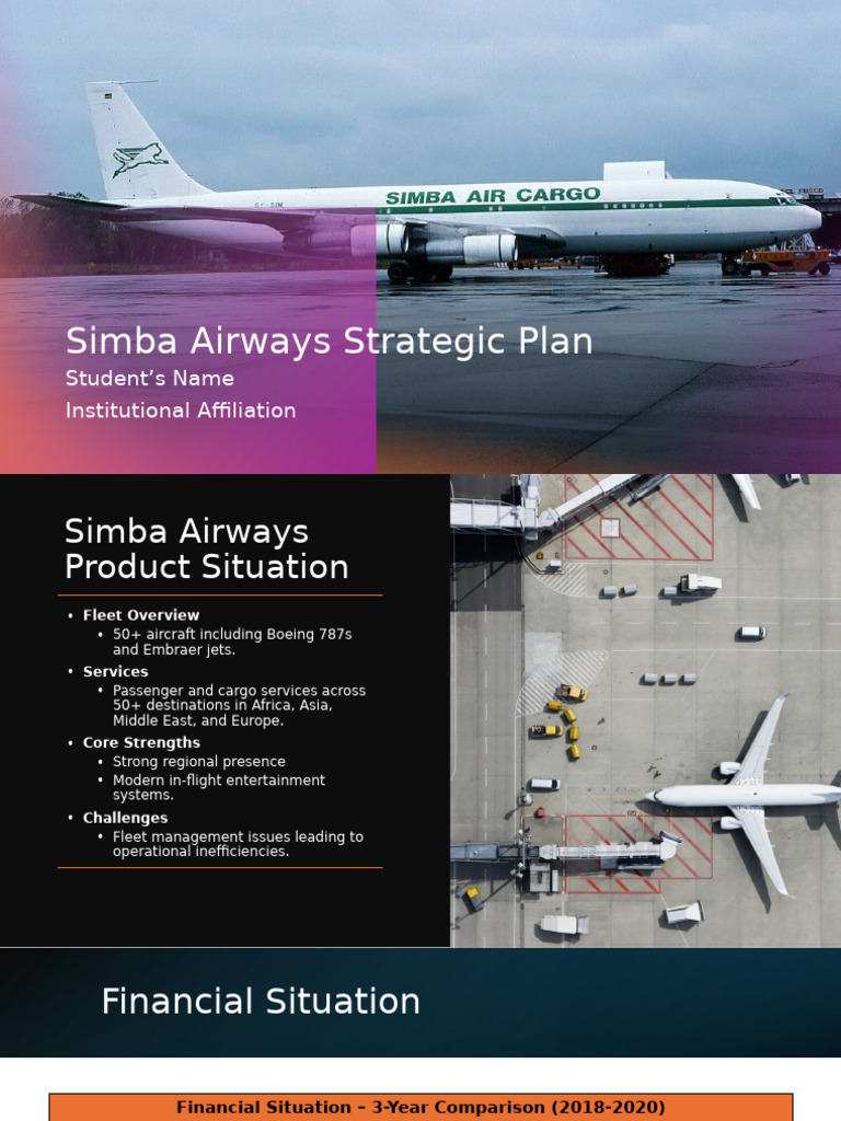 Simba Airways Strategic Plan | PDF | Airlines | Business