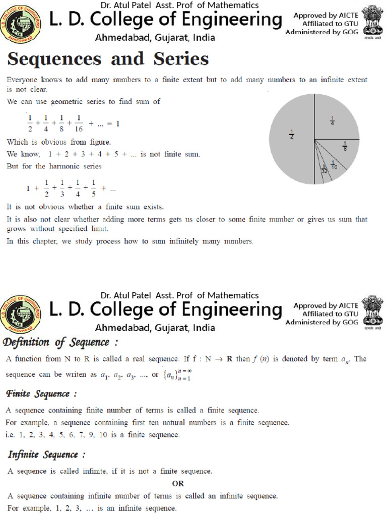Module - A - 08 - Converges and Divergence of Sequences, The Sandwich Theorem, The Continuous ...