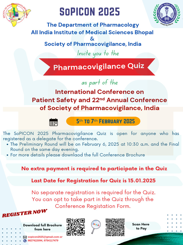 Pharmacovigilance Quiz SoPICON 2025 | PDF