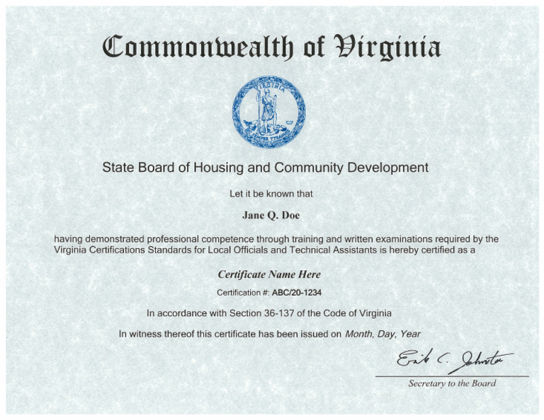 Certificate Certification Example | PDF