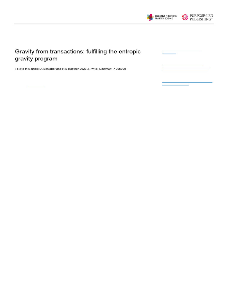 Schlatter 2023 J. Phys. Commun. 7 065009 | PDF | Spacetime | Photon