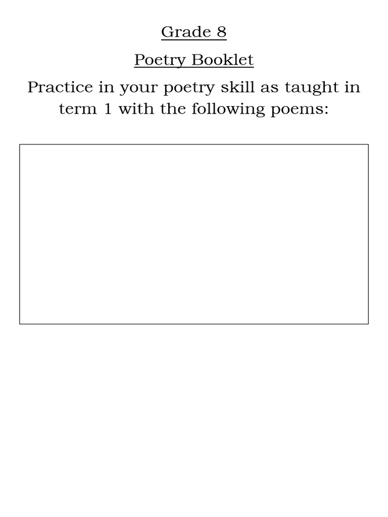 GR 8 Eng HL Poetry Additional | PDF | Alice's Adventures In Wonderland ...