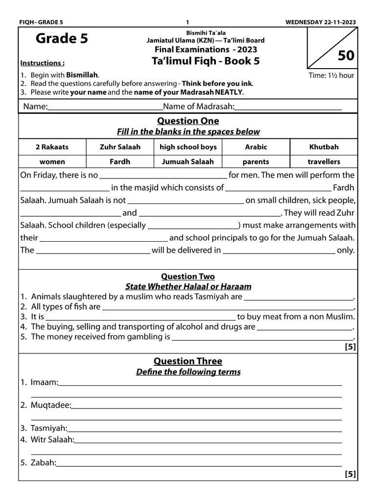 Fiqh 5-Final 23 | PDF