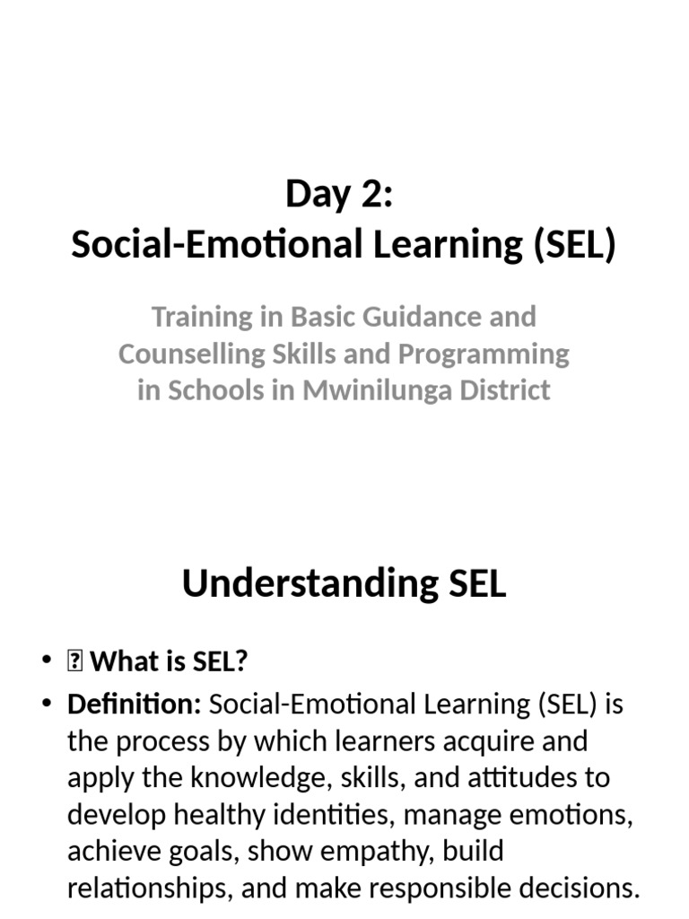 Day 2 - Social - Emotional Learning (SEL) - Revised | PDF | Empathy ...
