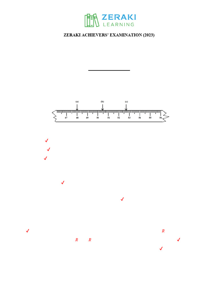 Physics Form 1 - Marking Scheme | PDF | Force | Liquids