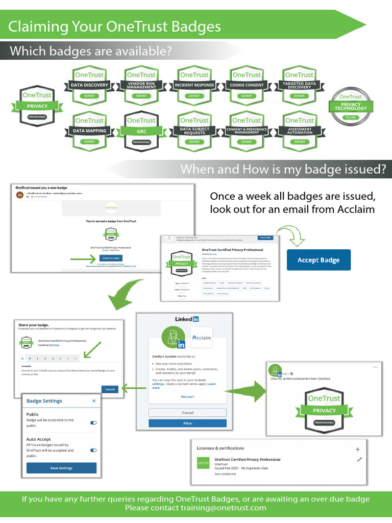 OneTrust-badges, Quick Reference Guide | PDF