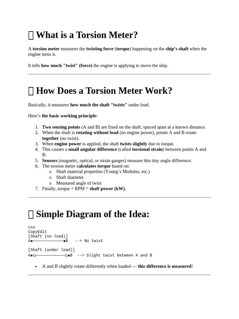 What is a Torsion Meter | PDF