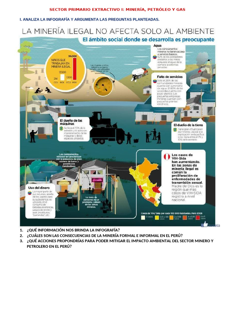 SECTOR EXTRACTIVO LA MINERIA TAREA | PDF