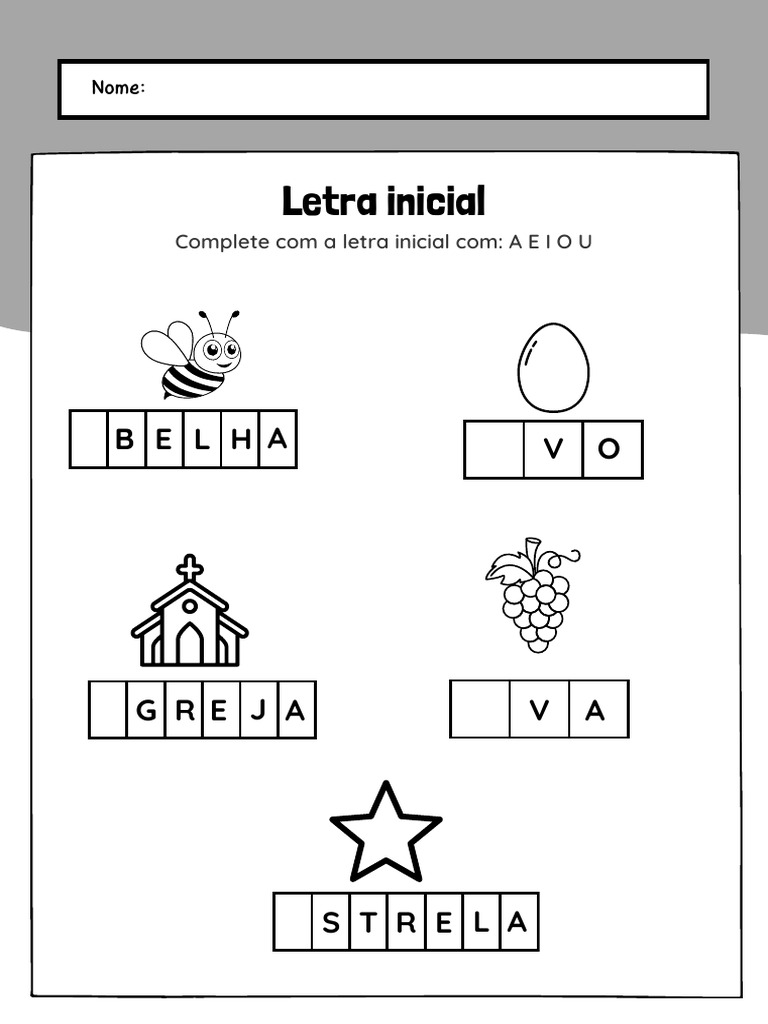 Write The Beginning Letter Worksheet in Purple Colorful Illustrative ...