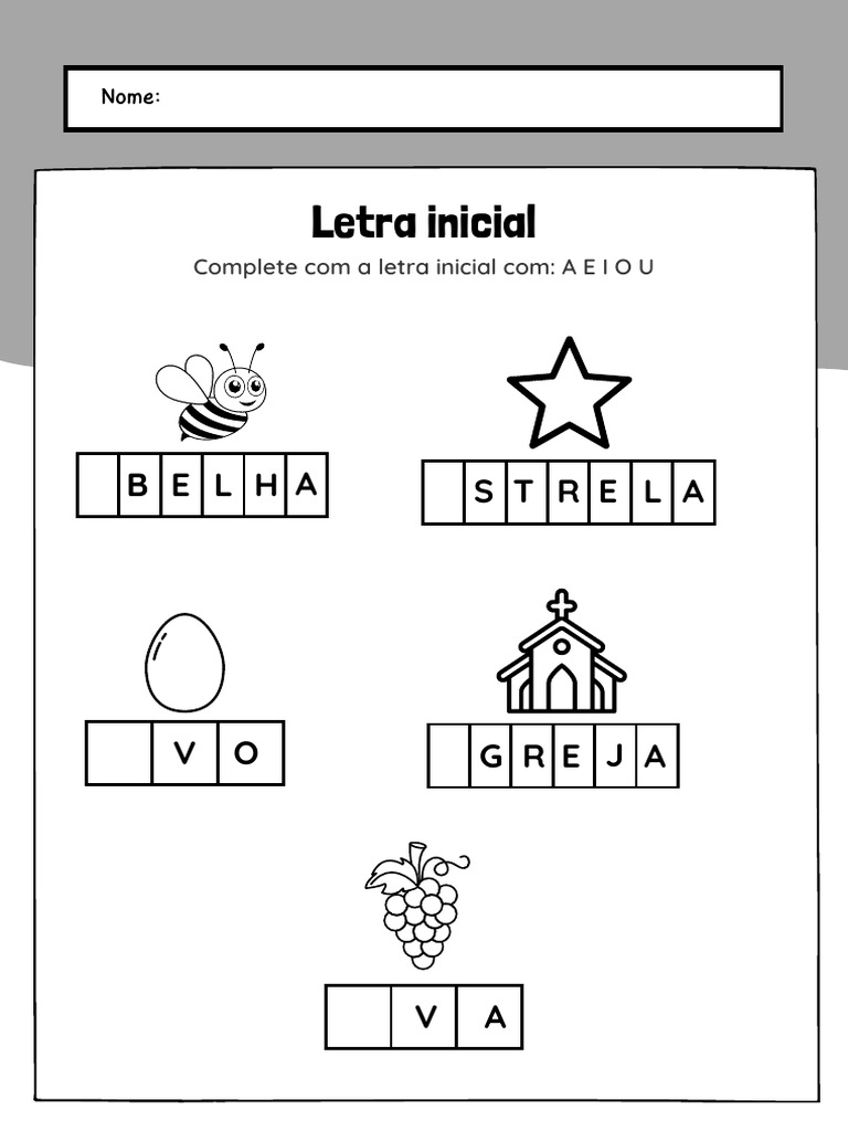 Write the Beginning Letter Worksheet in Purple Colorful Illustrative ...