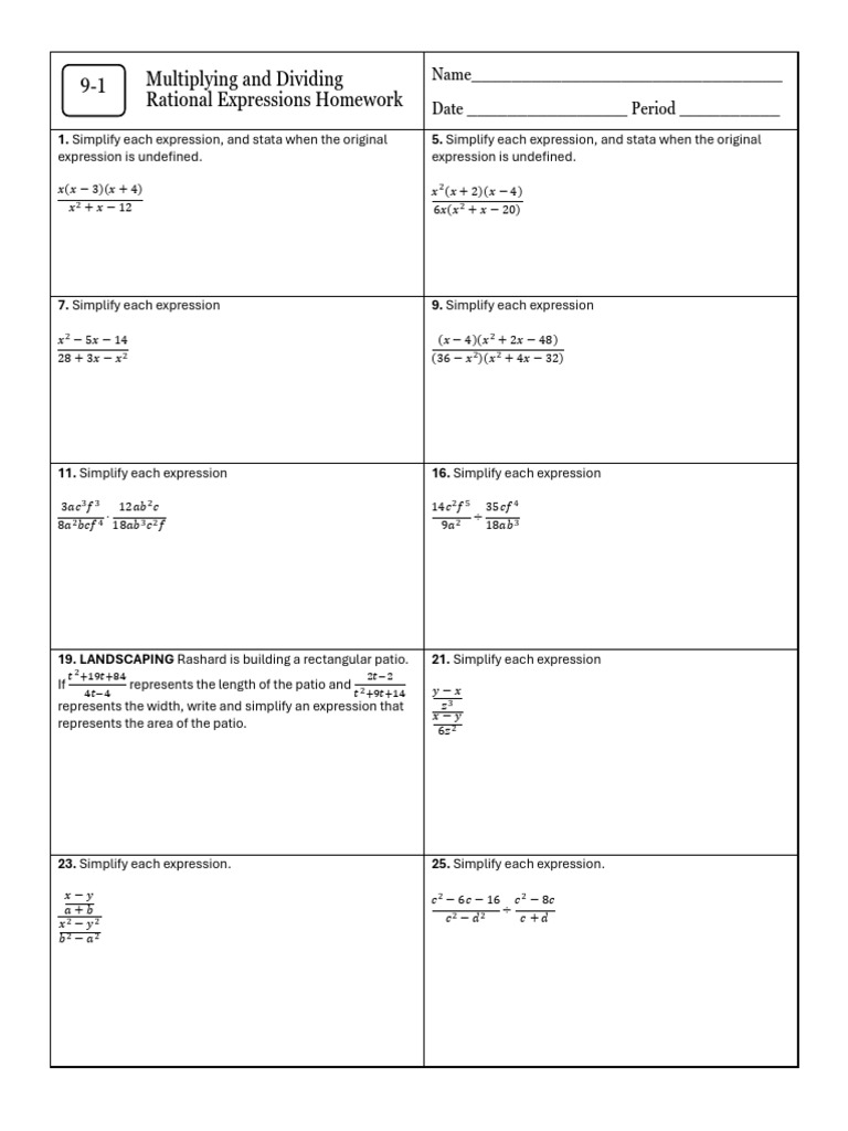 Algebra 2 Unit 9 Homework | PDF | Mathematics