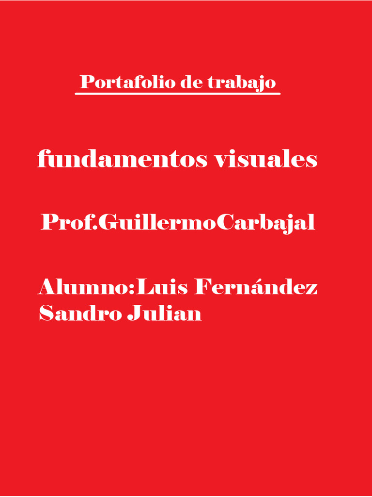Portafolio de Fundamentos Visuales | PDF