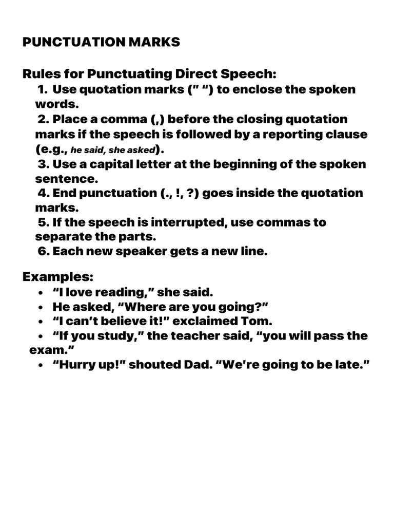 Punctuation Marks | PDF