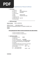 Speed Governor Certificate for KCZ 906N | PDF | Vehicles | Transport