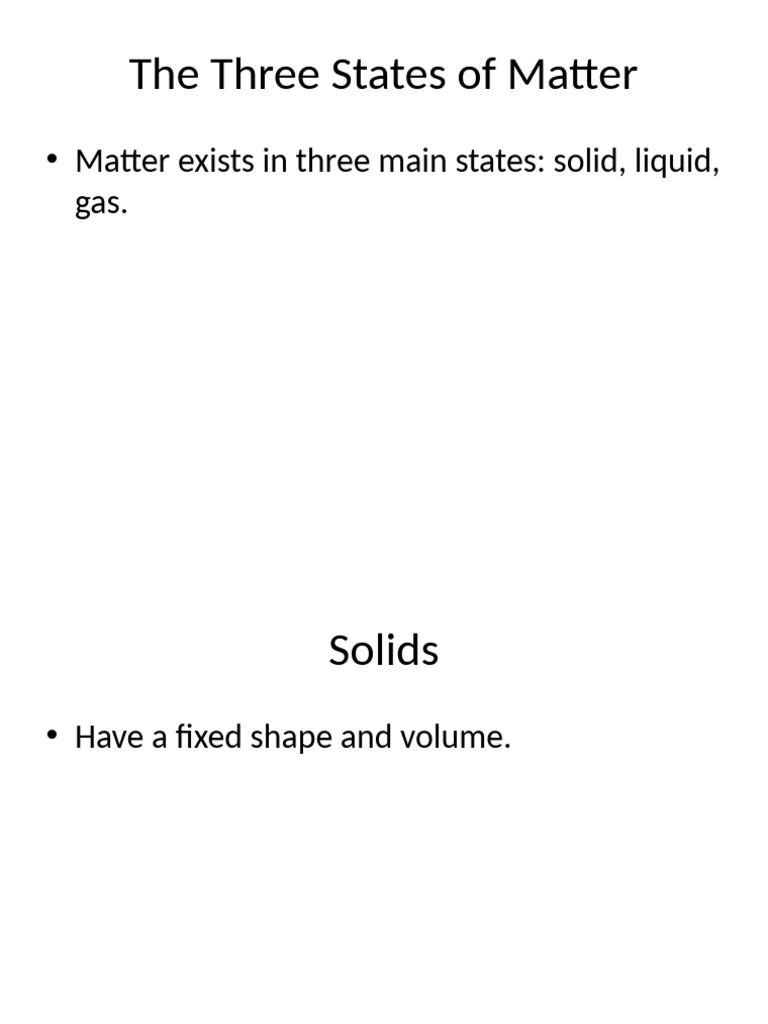 Understanding the Three States of Matter | PDF