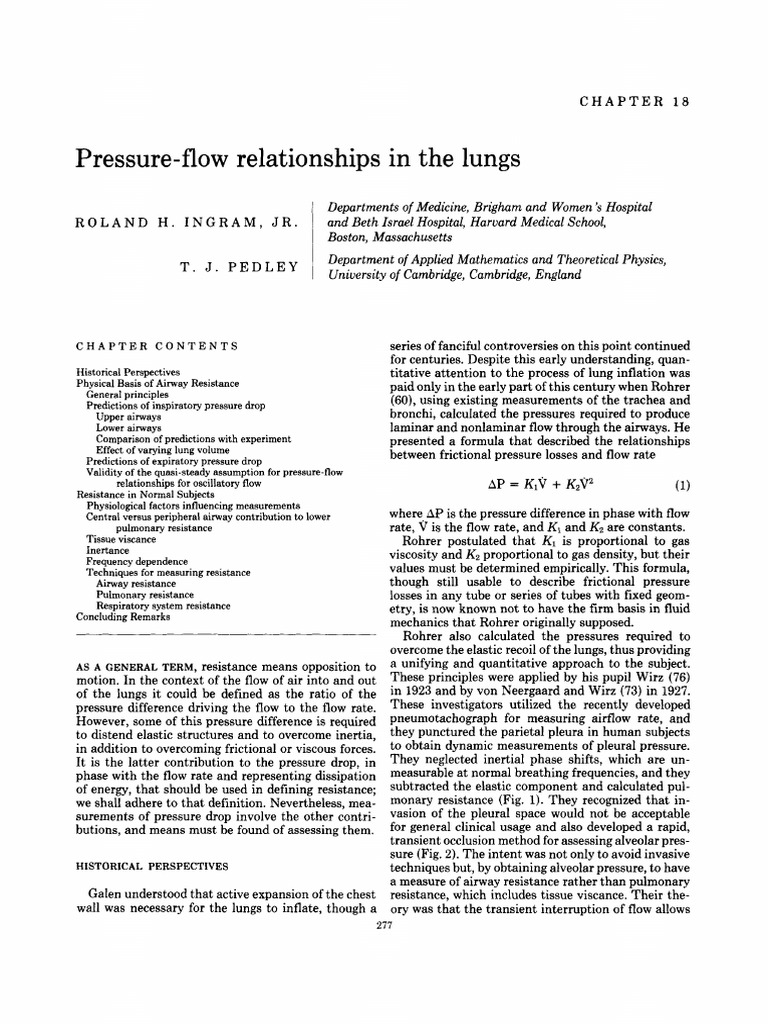 Lung Pressure-Flow Dynamics Explained | PDF | Lung | Respiratory Tract