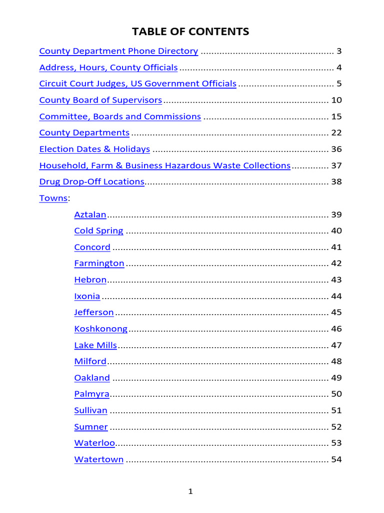 County Department Contact Guide | PDF