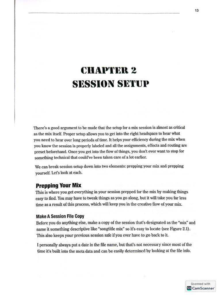 Session Setup | PDF