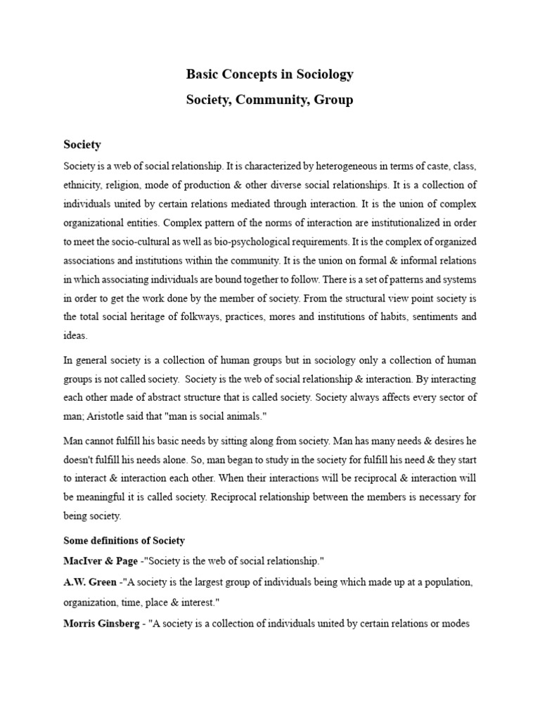 LEC SOC 4 Society Community Group | PDF | Social Group | Society