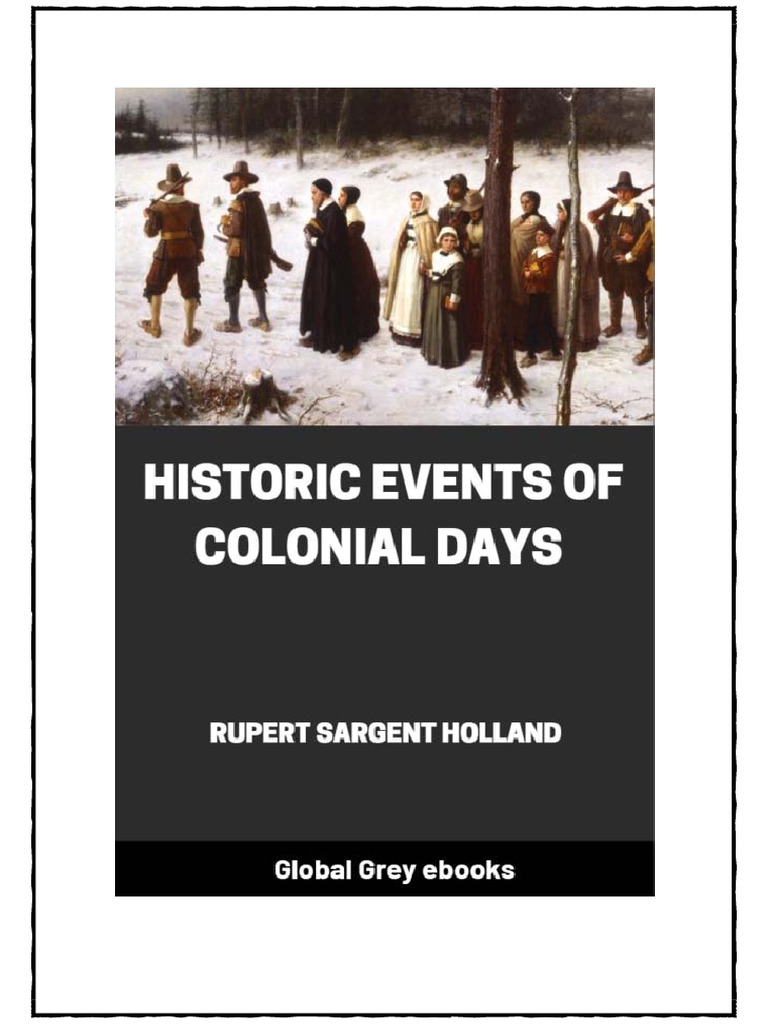 Colonial Days: Key Historic Events | PDF | Plymouth Colony | Rhode Island