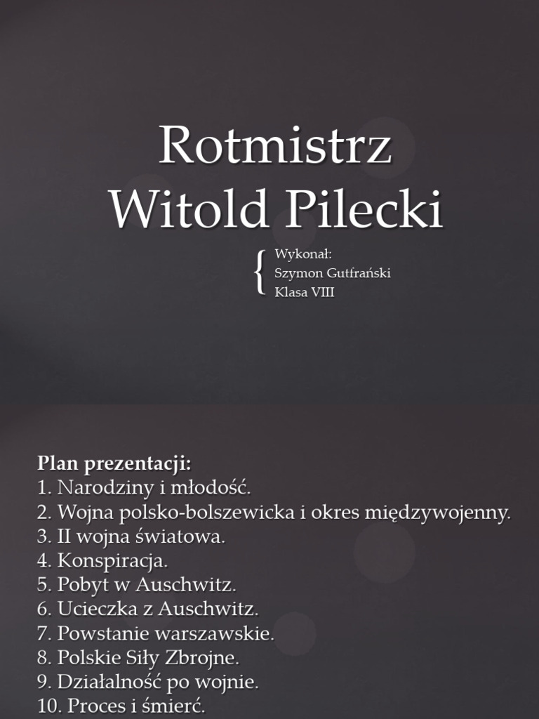 Rotmistrz Witold Pilecki | PDF