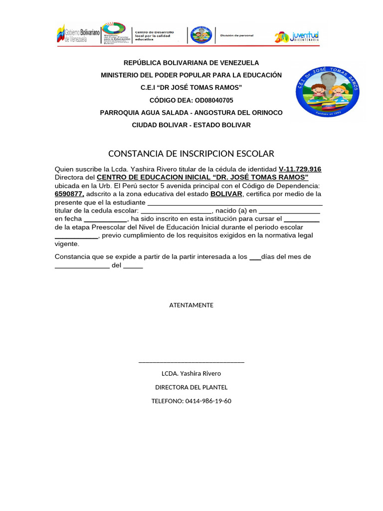 CONSTANCIA de Inscripción | PDF