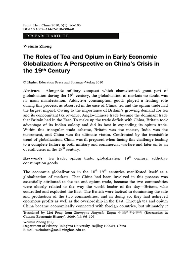 3 - The Roles of Tea and Opium in Early Economic Globalization A ...