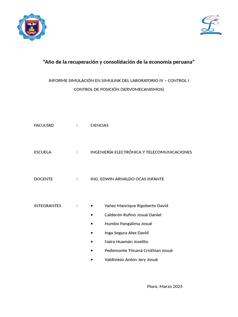 INFORME_SIMULINK[1] | PDF | Ingeniería mecánica