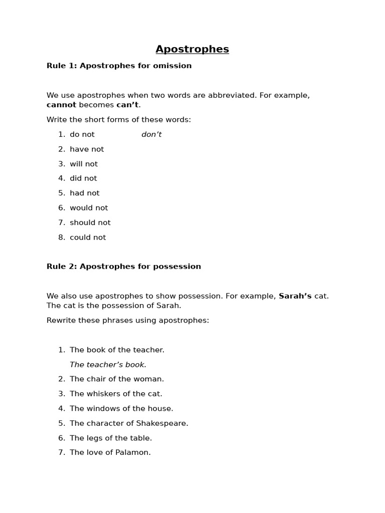 Apostrophes | PDF | Plural | Linguistic Typology