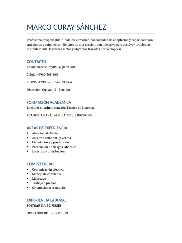 CV_Marco_Curay_Sanchez | PDF