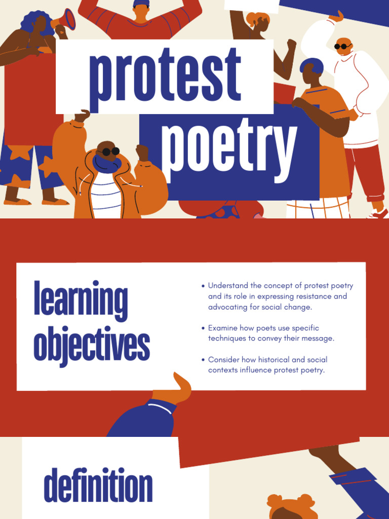 Protest Poetry Presentation in Blue Red Bright Bold Style | PDF | Poetry
