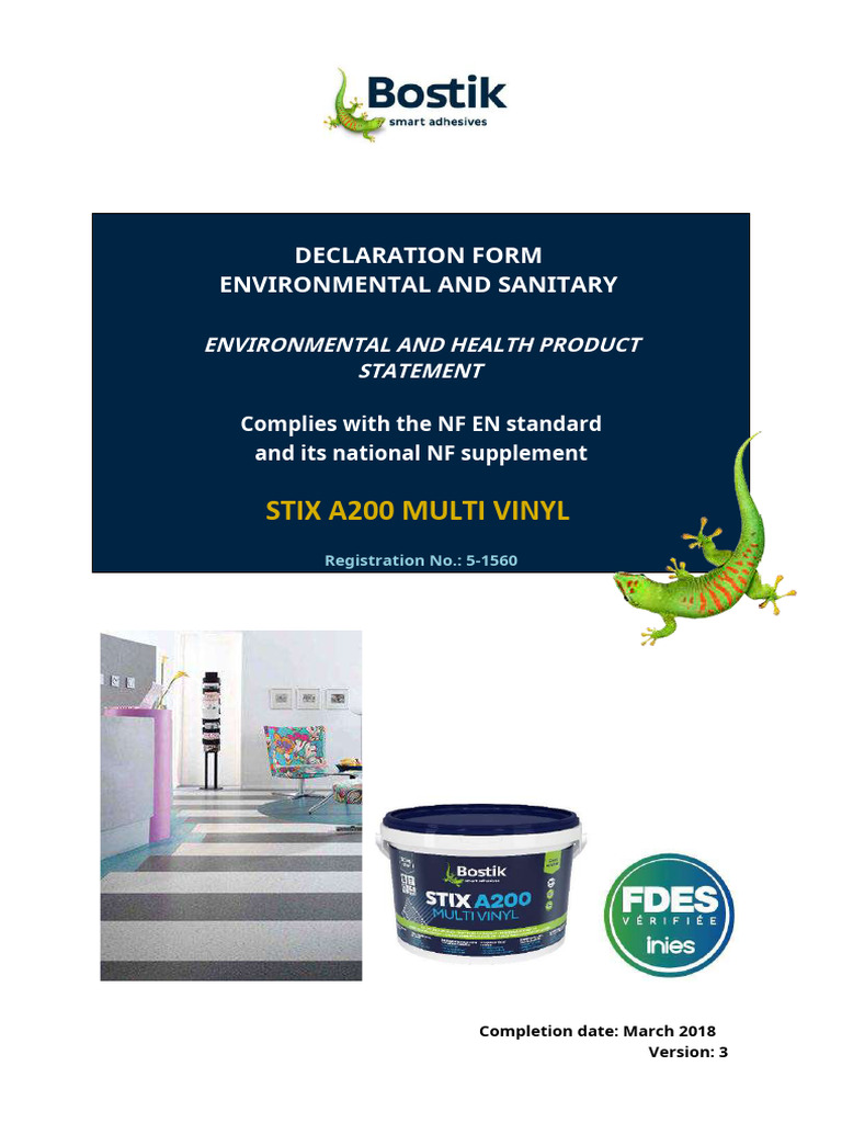 EPD-HPD_StixA200_en translated | PDF | Polyvinyl Chloride | Flooring