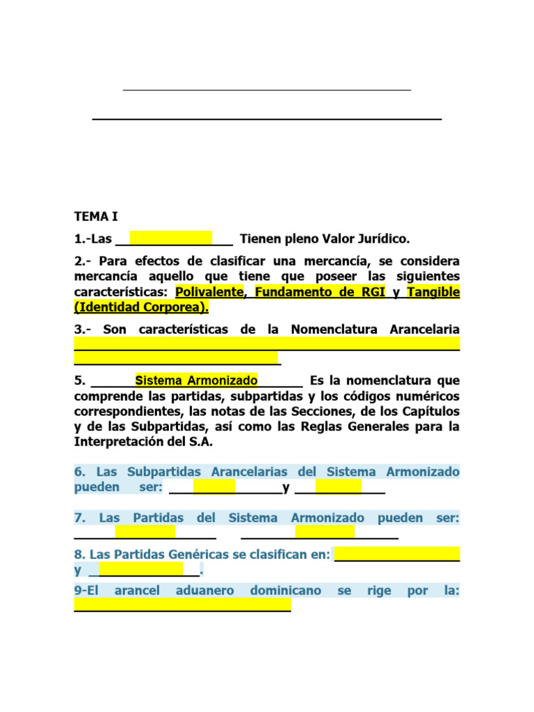 PRACTICA COMPLEMENTARIA NOMENCLATURA (Autoguardado) | PDF | Arancel