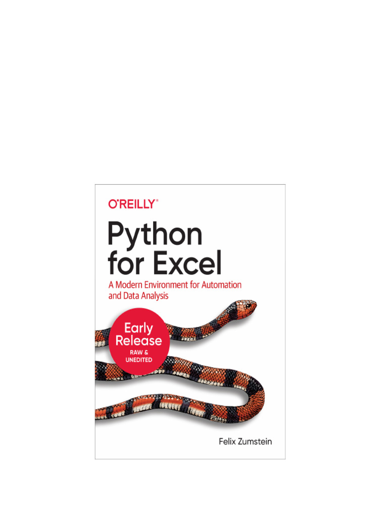 Python for Excel Felix Zumstein pdf download | PDF | Microsoft Excel | Spreadsheet