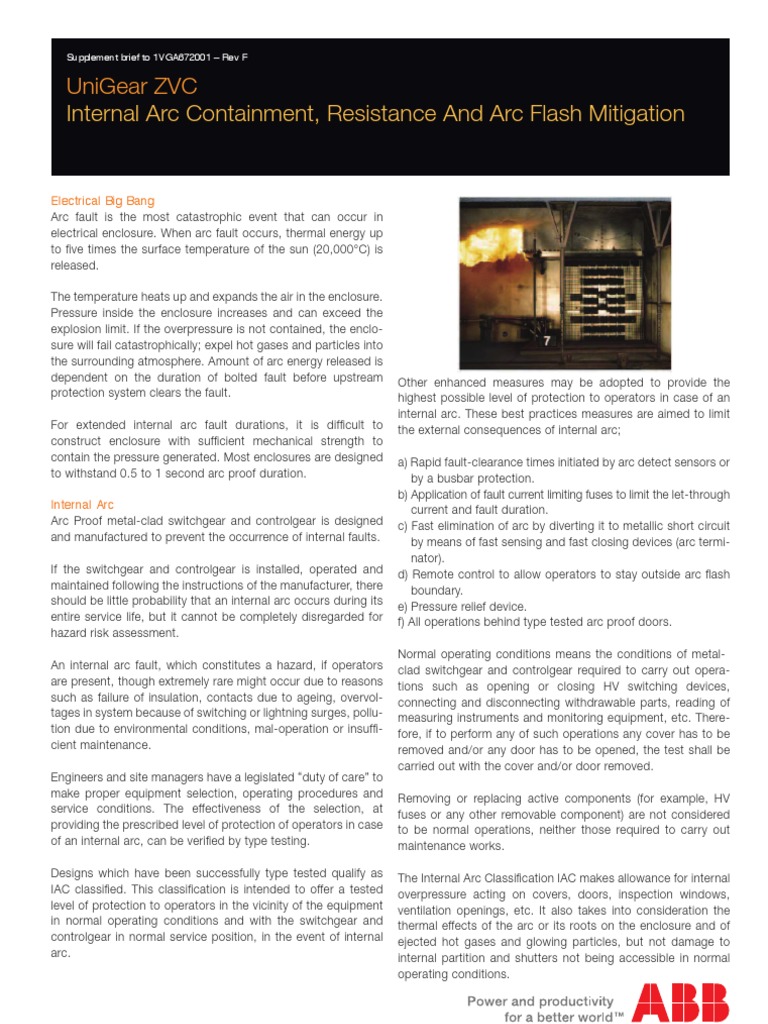 1vga671048 - Internal Arc Containment, Resistance and Arc Flash ...