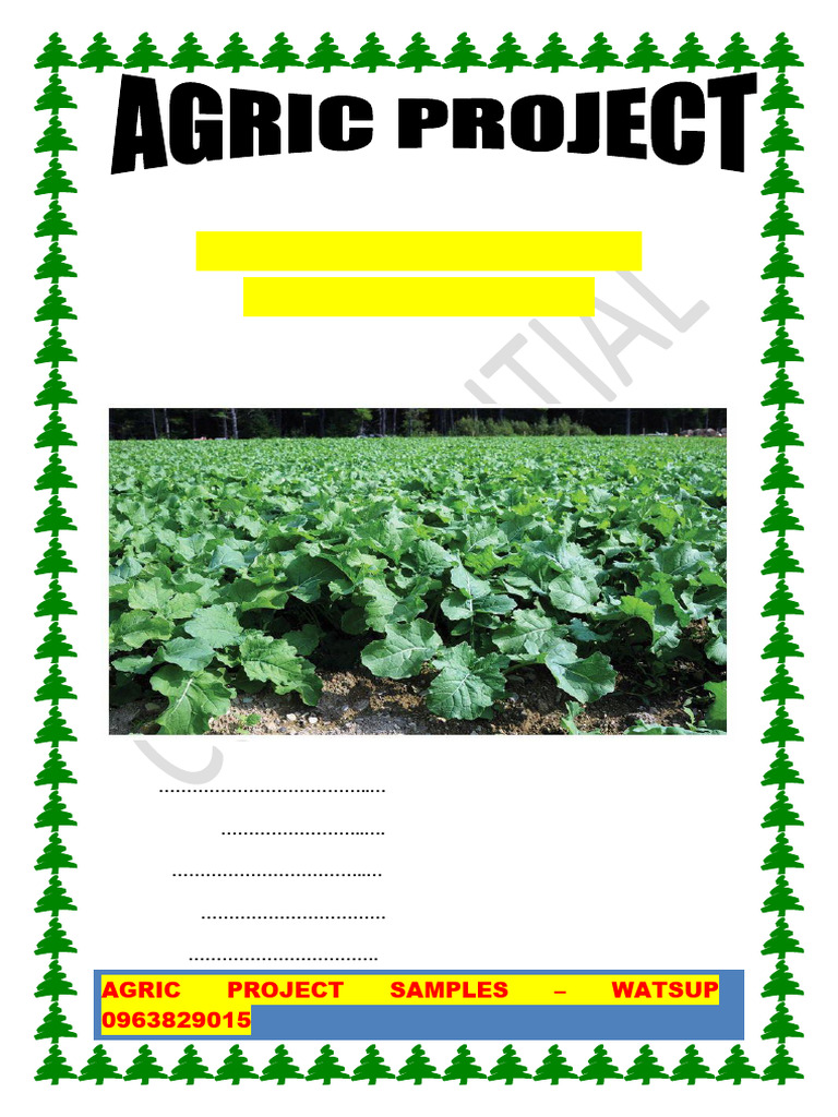 Agriculture Project Report Samples | PDF