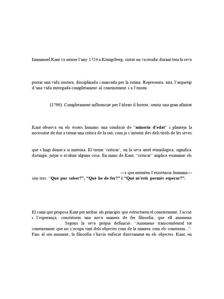 Apunts Kant (2) | PDF