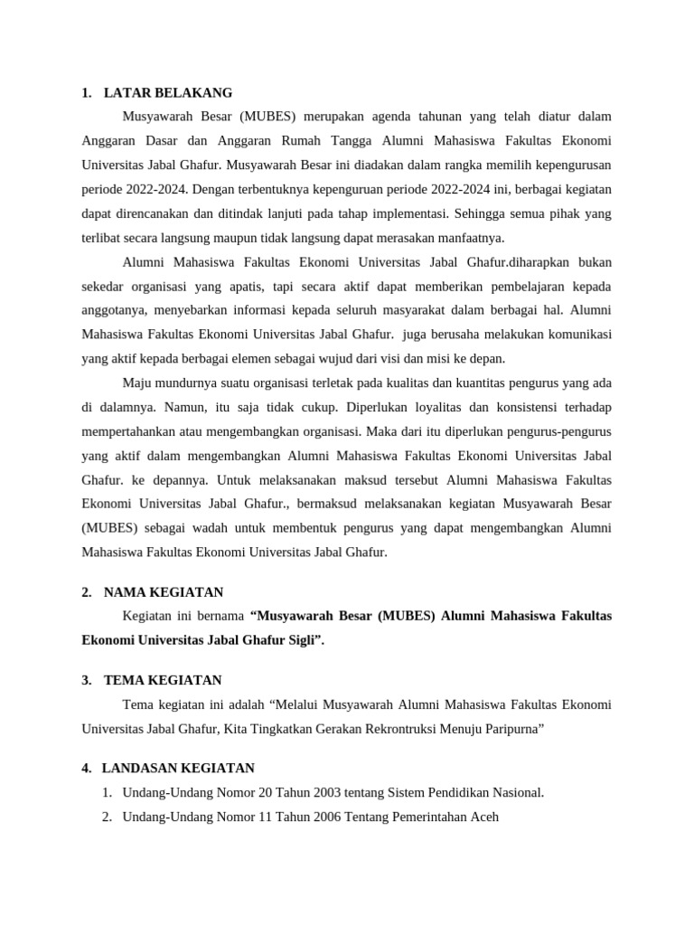 proposal kegiatan alumni | PDF