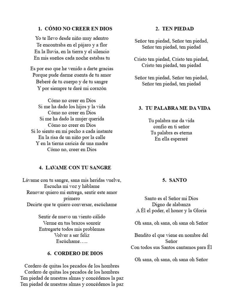 Cantos Misa | PDF | Cristo (título)