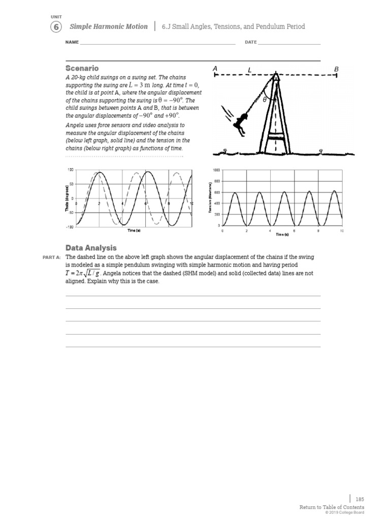6J Small Angles, Tensions, and Pendulum Period | PDF