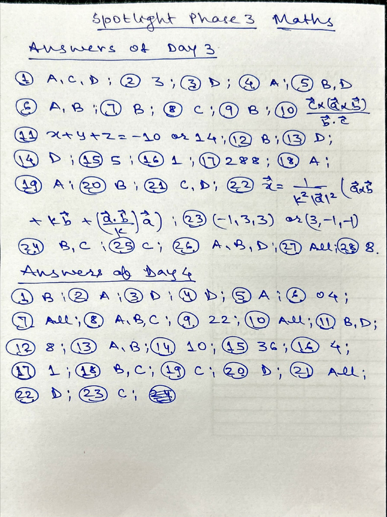 Answers of PPT Day 3,4,5,6 Spotlight Phase 3 | PDF