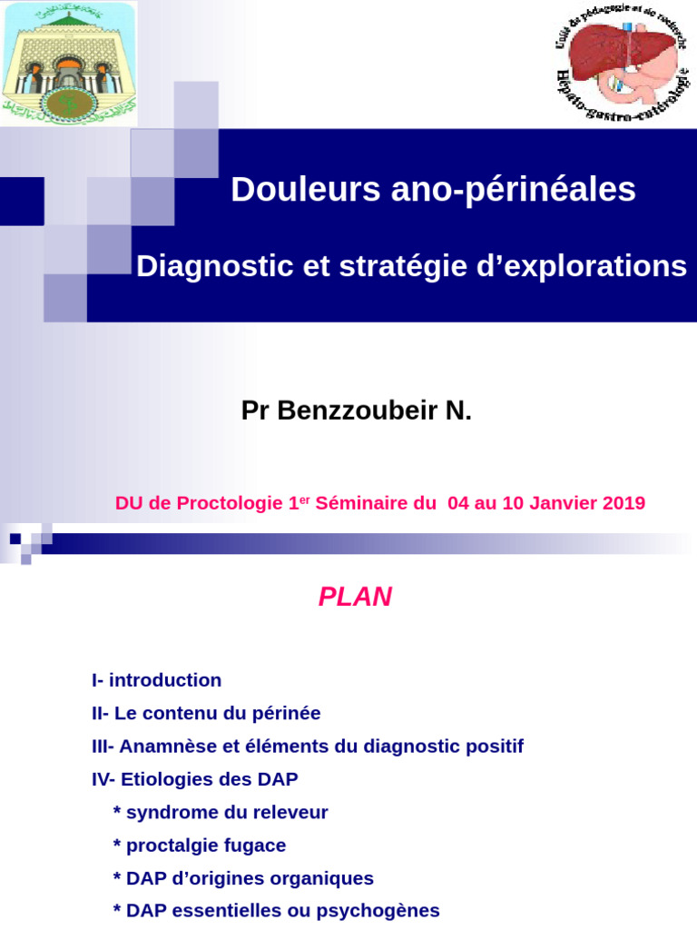 Douleurs ano-périnéales et proctalgie | PDF | Médecine | Spécialités ...
