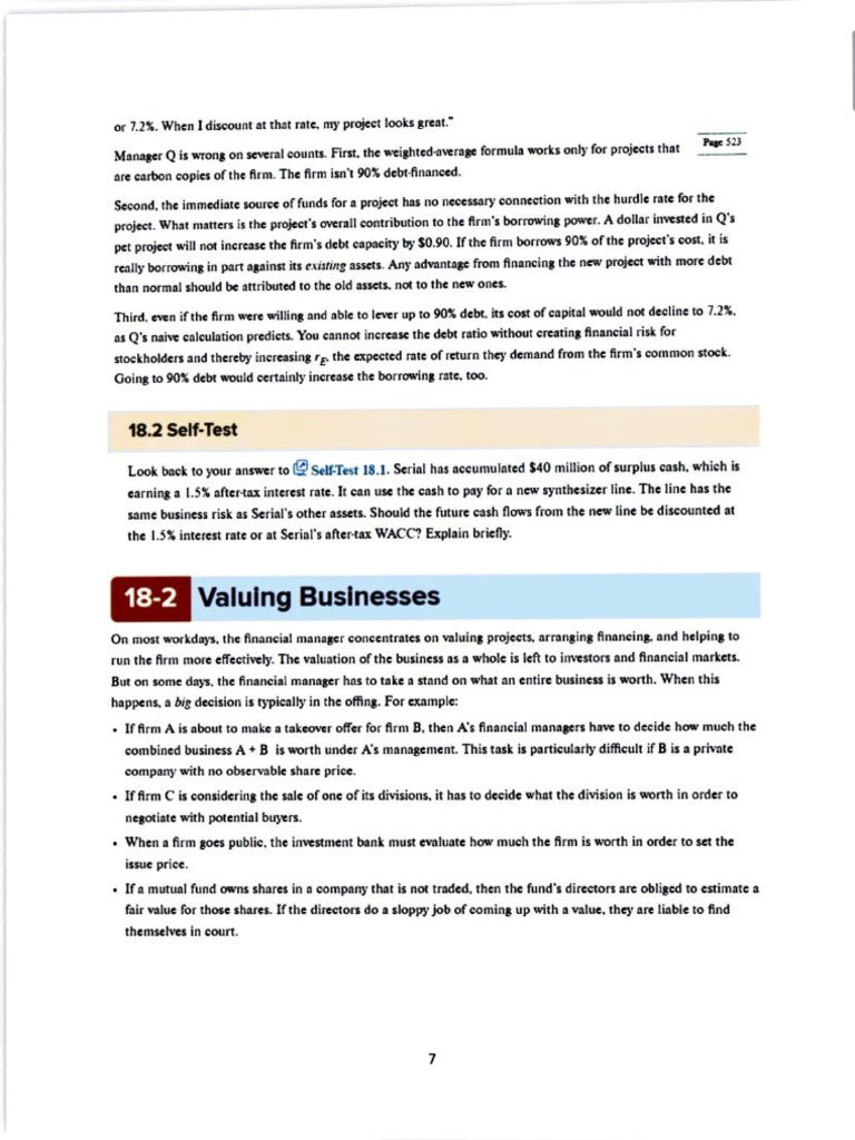 Valuing Businesses with WACC Analysis | PDF | Business | Financial ...