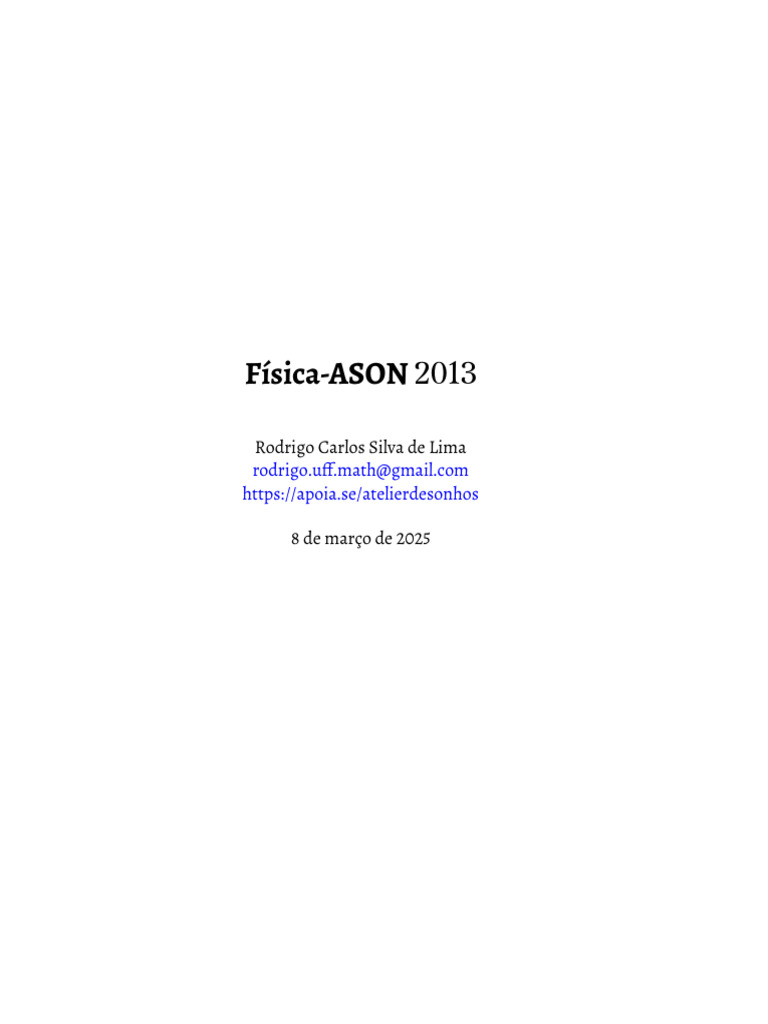 2013 - Fisica Resolvida Ason | PDF | Engrenagem | Ondas