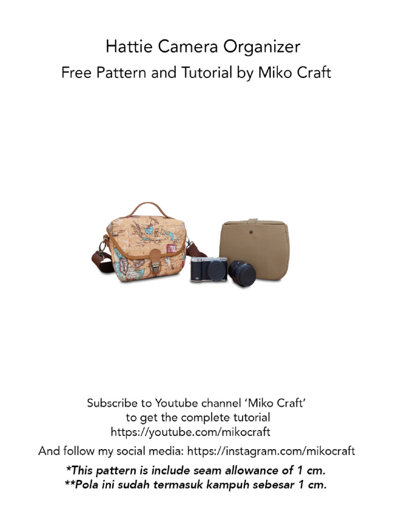 Hattie Camera Organizer - Free Pattern and Tutorial by Miko Craft | PDF